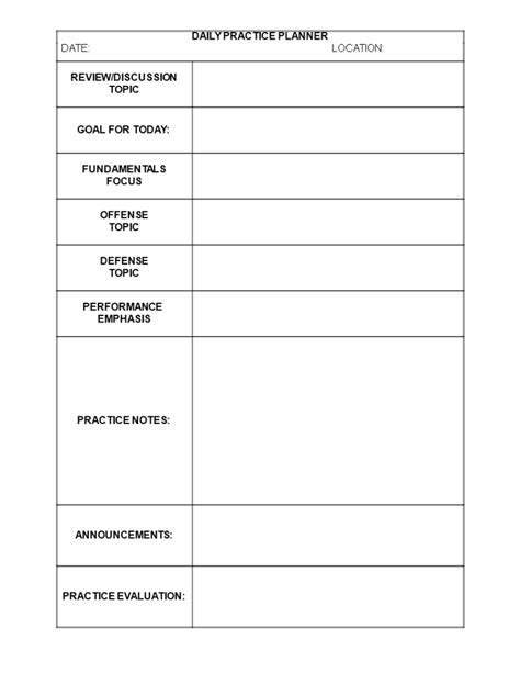 Life Coaching Notes Template
