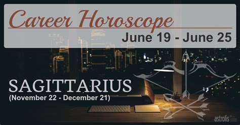 Sagittarius Career Horoscope For The Week Of June