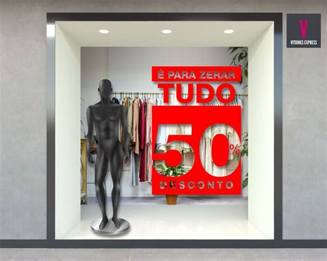 Adesivo de Vitrine Liquidação 14 Vitrines Express