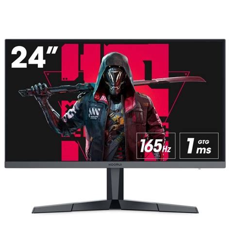 KOORUI Ecran PC Gamer 24 Pouces 165Hz 1080p 1ms IPS Moniteur PC HDMI