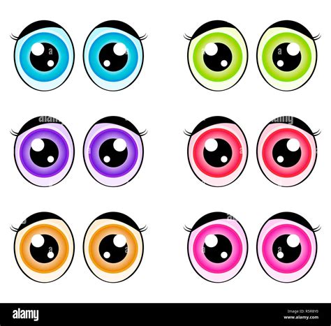 Cartoon ojos vector silueta icono símbolo de diseño Fotografía de
