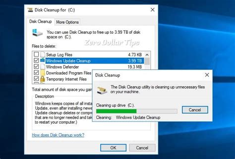 fix windows 10 disk cleanup stuck on windows update cleanup