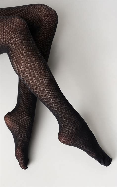 Strumpfhose Mit Muster Schwarz Guts Gusto