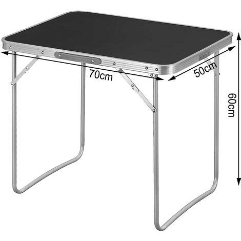 WOLTU Table De Camping Pliante En Aluminium Et MDF Table De Pique Nique