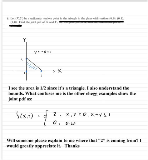 solved 6 let x y be a uniformly random point in the