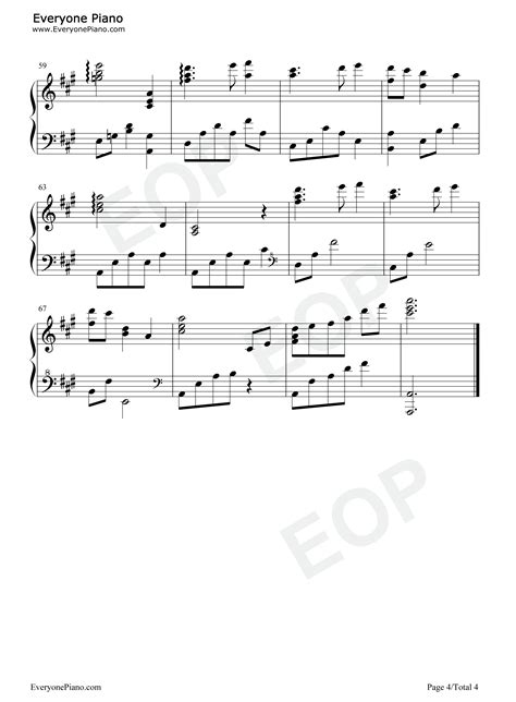 雪花 2022北京冬奥会开幕式主题曲五线谱预览4 钢琴谱文件五线谱双手简谱数字谱MidiPDF免费下载