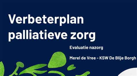 Verbeterplan Palliatieve Zorg By Merel Merel On Prezi