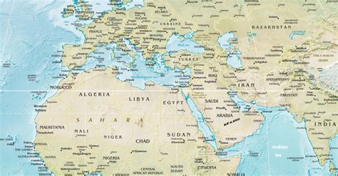 Physical Map Of Southwest Asia Mountains