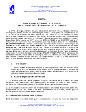 Saae Servico Autonomo De Agua E Esgoto De Doc Template Pdffiller