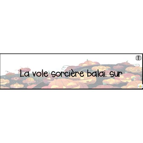 Replacer Les Mots En Ordre Halloween