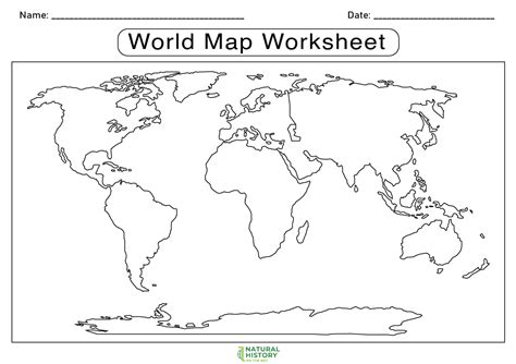 Blank Map Of The World Continents And Oceans Angela Maureene