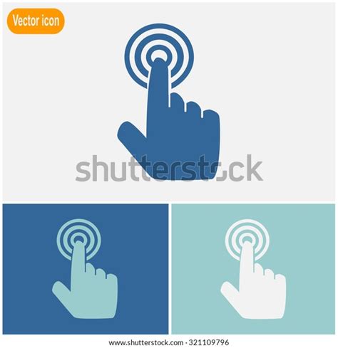Click Hand Vector Icon Stock Vector Royalty Free 321109796 Shutterstock