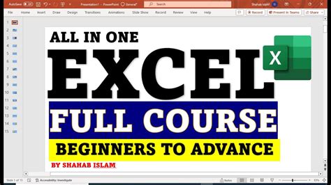 Excel Full Course For Beginners To Advanced Excel Course YouTube