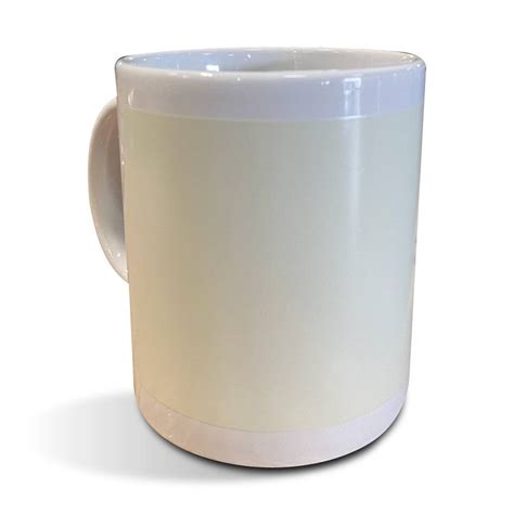 Taza Blanca y Negra con Ventana Fotoluminiscente para Sublimación