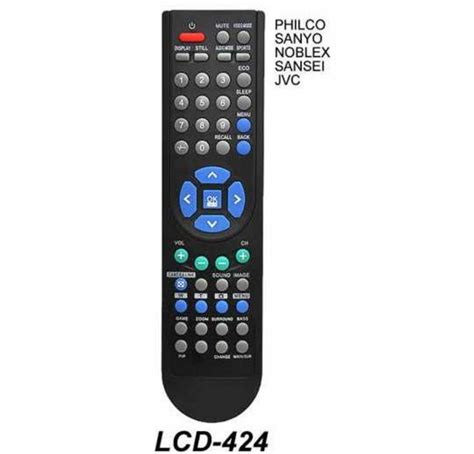 Control Remoto LCD 424 Philco Sanyo Noblex Sansei JVC ArrTec
