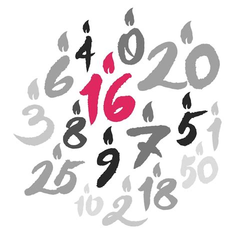 Premium Vector Birthday Candles Numbers