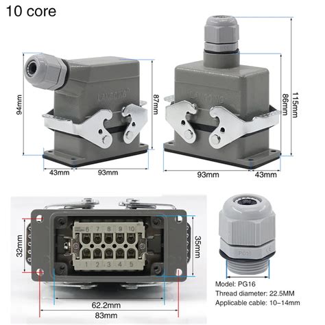 Rectangular Heavy Duty Connector Hdc He Air Plug Core Top Line