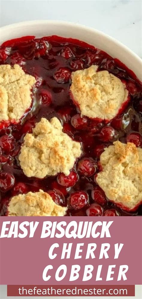 Sweet And Gooey Cherry Cobbler With A Fluffy Biscuit Topping Is A