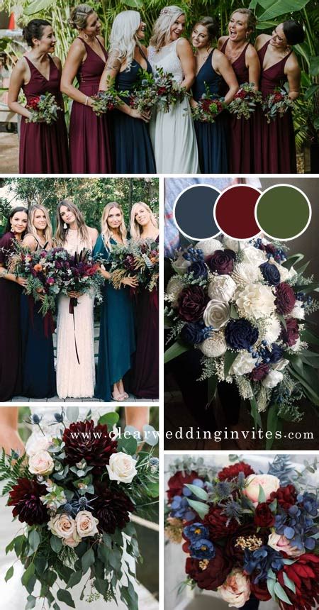 Burgundy Wedding Theme Navy Wedding Colors Wedding Color Schemes