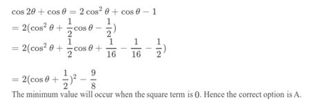 If Cos 2x Cos 4x Then Find The Minimum And Maximum Value Of Sin 2 X