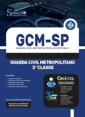 Apostila GCM SP Guarda Civil Metropolitano 3ª Classe