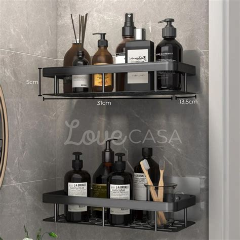 Suporte Shampoo Organizador Prateleira Banheiro Suporte Adesivo Sem