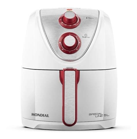 Fritadeira Air Fryer Jumbo Mondial Branca W Lts V Frete Gr Tis