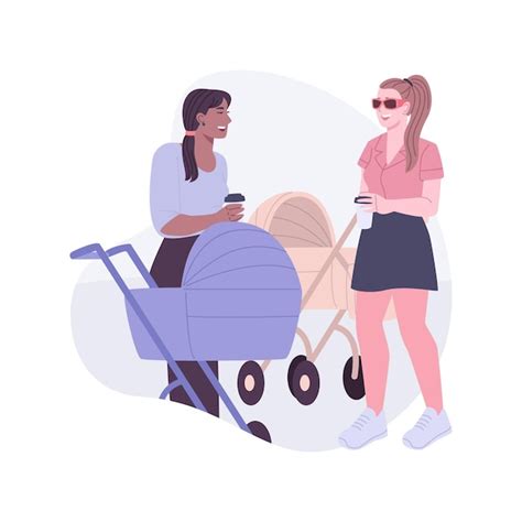 Premium Vector Happy Moms Isolated Cartoon Vector Illustrations
