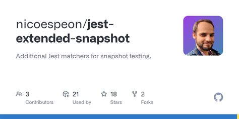 Github Nicoespeon Jest Extended Snapshot Additional Jest Matchers