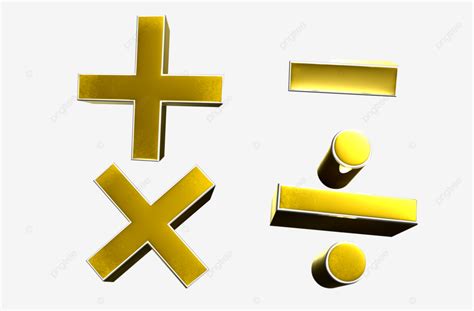 Signs Add Subtract Multiply Divide 3d Sum Minus School