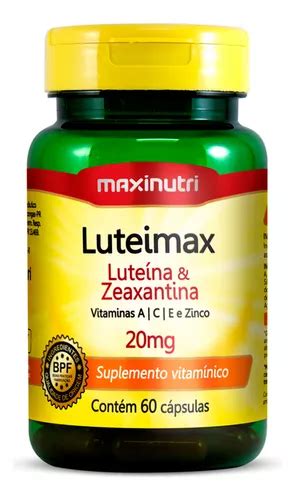 Luteimax Luteína E Zeaxantina 60 Cápsulas Maxinutri Parcelamento