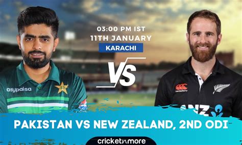 Pakistan Vs New Zealand PAK Vs NZ 2nd ODI Cricket Match Prediction