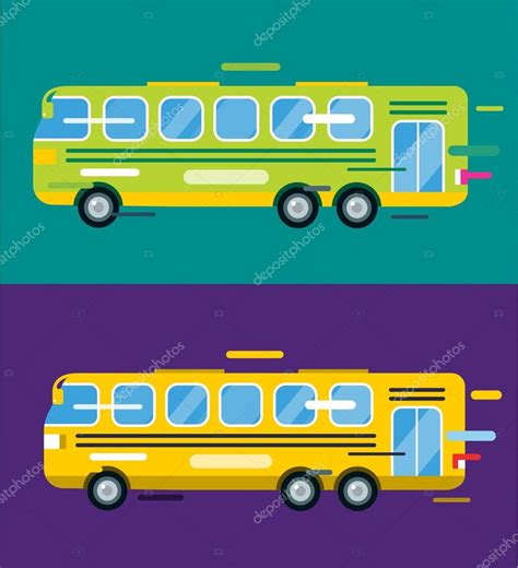 Autobús de la ciudad de dibujos animados estilo vector icono silueta 2022