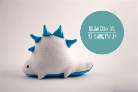 Schnittmuster Dinosaurier Plushie Muster PDF Schnittmuster Etsy
