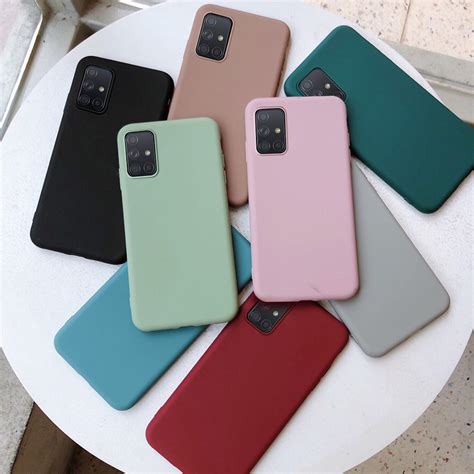 Capa Flex Vel De Silicone Cor Lisa Fosca Para Samsung Galaxy A
