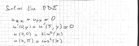 solved solve the following pde