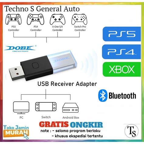 Jual Dobe BT Bluetooth Controller Receiver PC Stick PS4 PS5 Xbox One