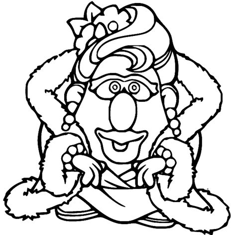 Mrs Potato Head In The Cloak Coloring Page Free Printable Coloring Pages