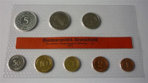 Deutschland BRD 8 68 DM 1971 D DM Kursmünzensatz PP im Blister MA
