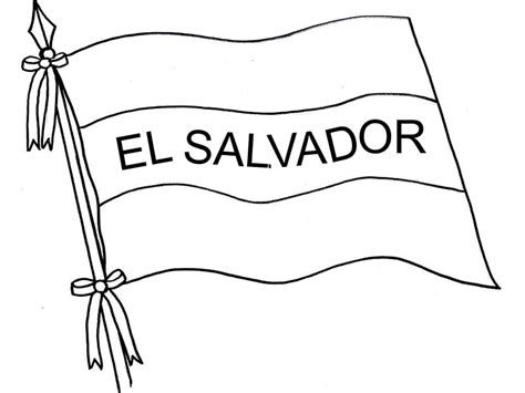 El Salvador Map And Flag Coloring Page Free Printable Coloring Pages