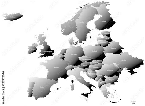 Map Of Europe Without Countries