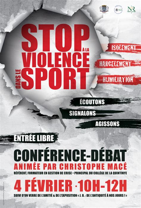 Conférence débat sur la violence dans le sport Bailly
