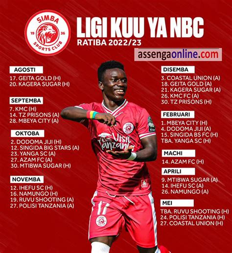 RATIBA Ya Mechi Za Simba SC Ligi Kuu Tanzania Bara 2022 2023 Anzimag
