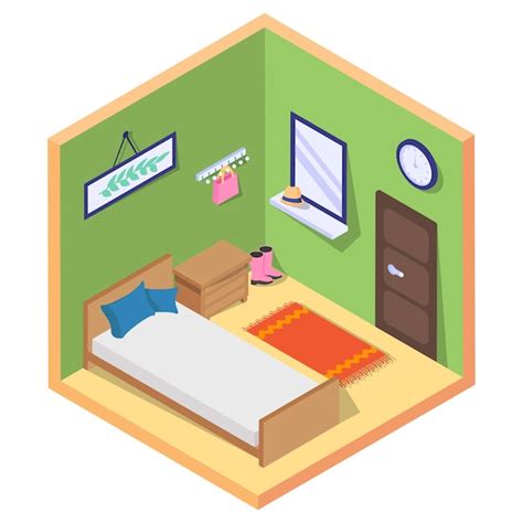 Hostal Habitaci N Privada Concepto Presupuesto Viaje Alojamiento Vector