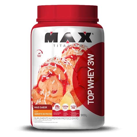 Top Whey 3w Mais Sabor 900g Max Titanium Mercado Livre
