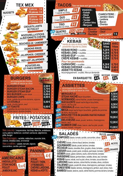 Menu At Restaurant Le Saint Dizier