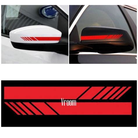 2pc Car Side Mirror Sticker Auto Body Decal Stripe Vinyl Graphic