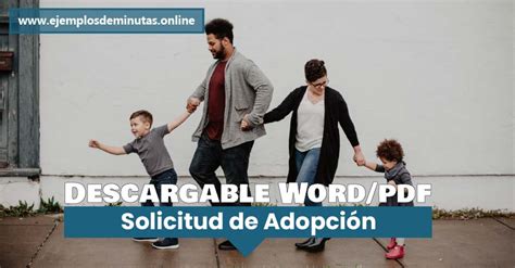 ᐉ Solicitud de Adopción Word PDF Requisitos y Proceso 2023