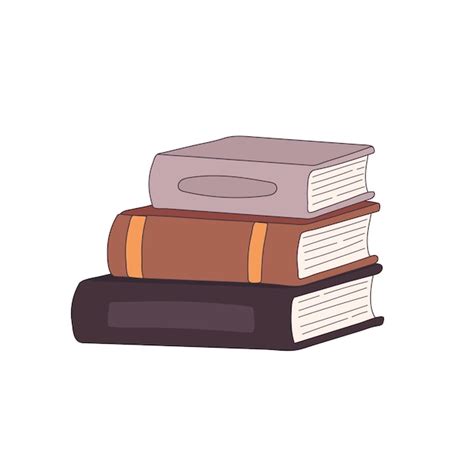 Pila de libros vector doodle ilustración pila de libros para
