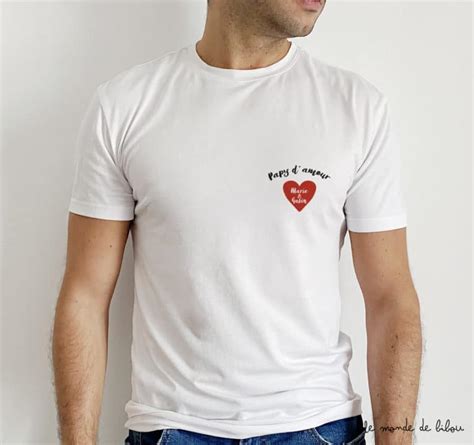 T shirt Papy d amour personnalisé Le Monde de Bibou